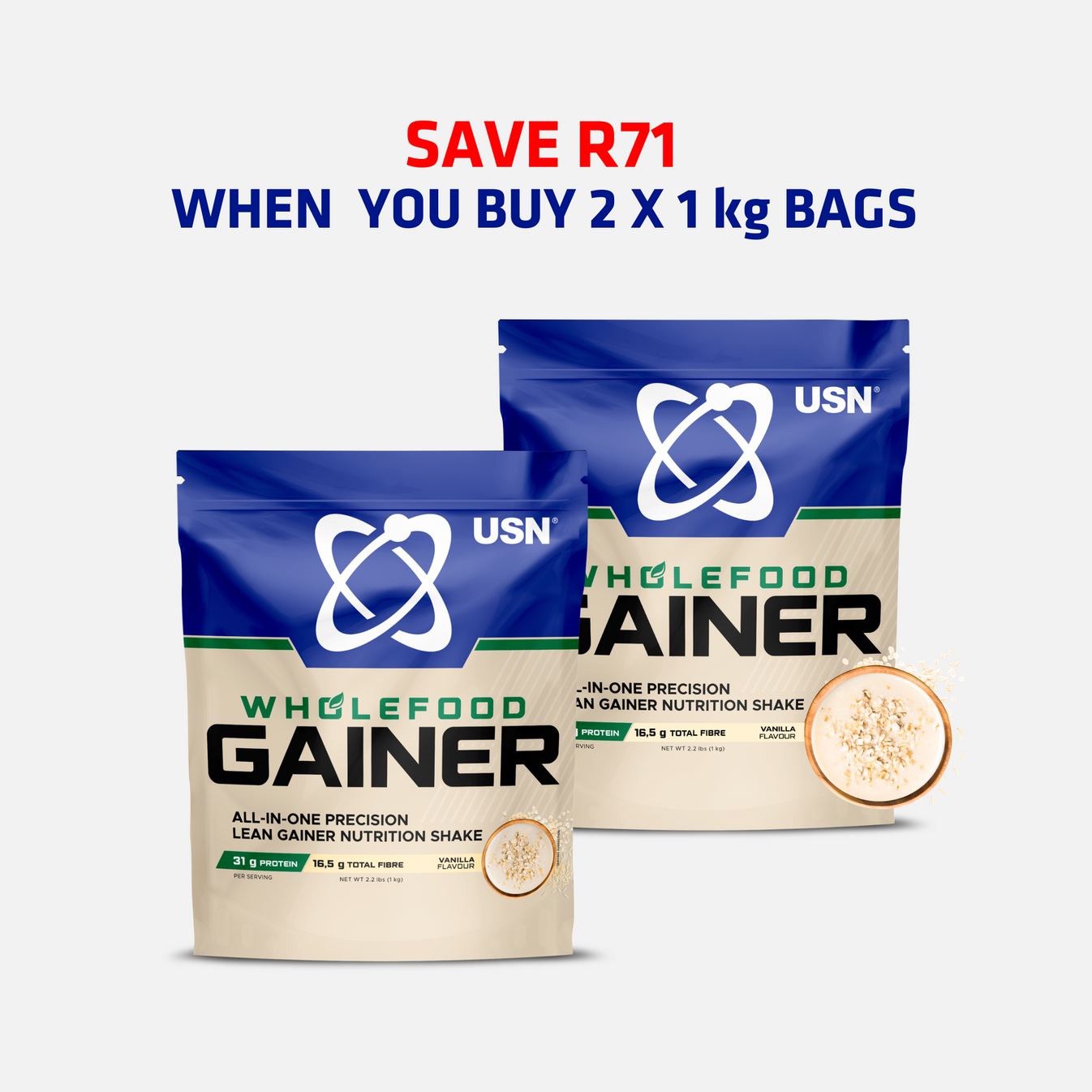 USN® Wholefood Gainer 1 - 2.5kg